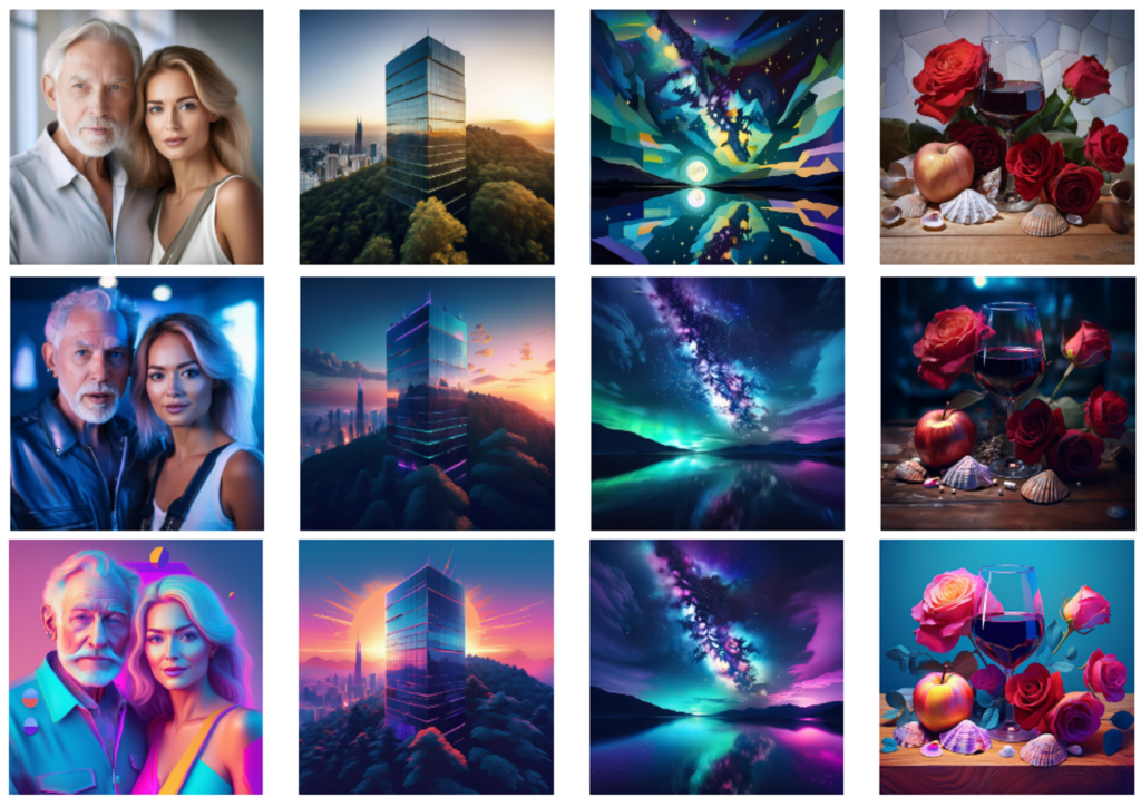 [Adobe Firefly effect settings] Comparison of all 152 pattern images ...