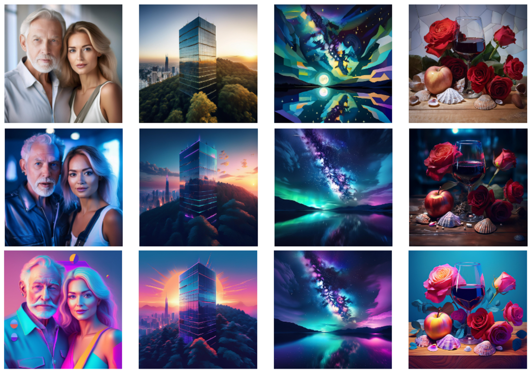 [Adobe Firefly effect settings] Comparison of all 152 pattern images ...